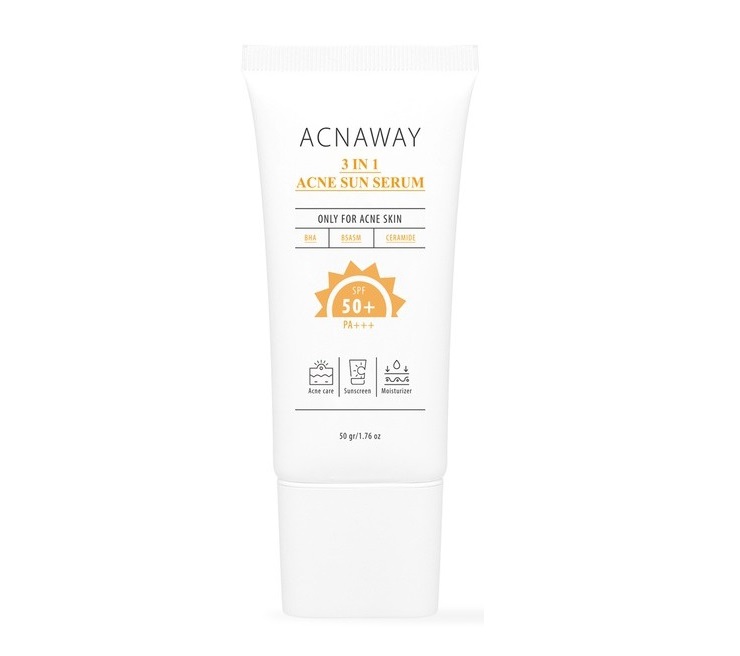 Acnaway - 3in1 Acne Sun Serum Sunscreen SPF50 PA+++ | Best K