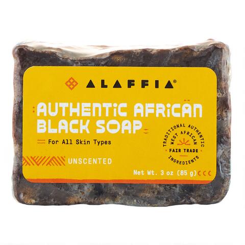 Alaffia - Unscented Authentic African Black Soap Bar | Best