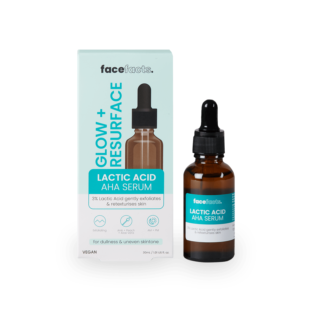 Face Facts - Glow & Resurface Lactic Acid Moisturising Facia