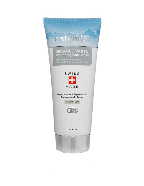 Instant Miracle White Whitening Face Wash Reviews & Ingredie