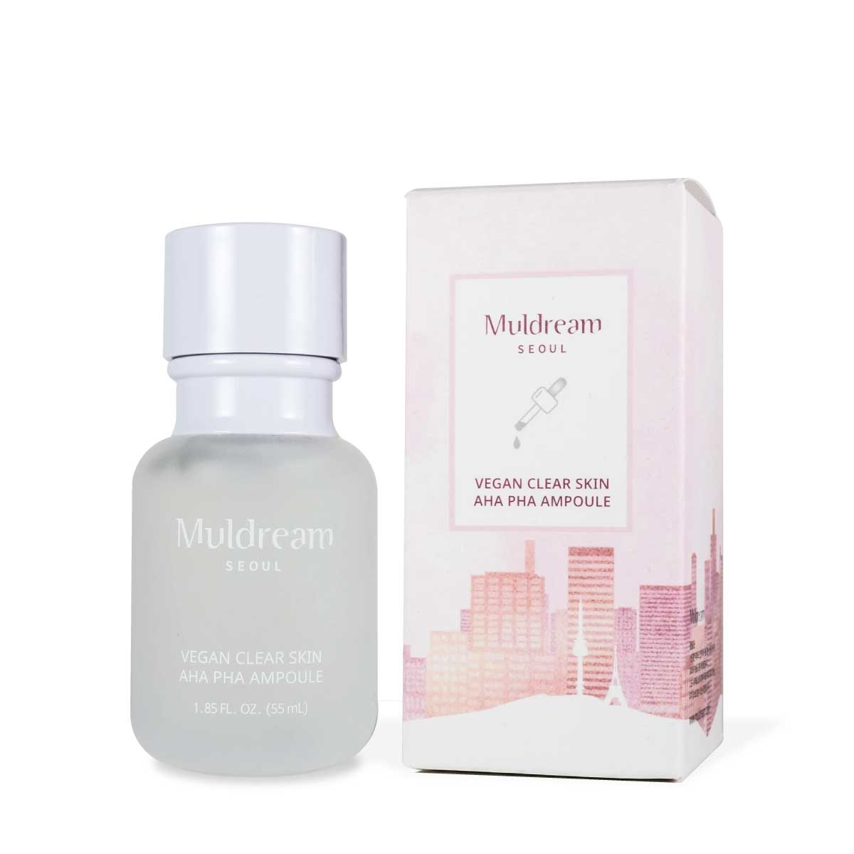 Muldream Vegan Clear Skin AHA PHA Ampoule Reviews & Ingredie