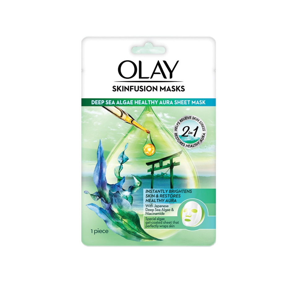 Olay - Deep Sea Algae Healthy Aura Sheet Mask | Best Korean