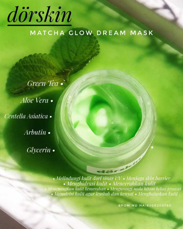 Dorskin Matcha Glow Dream Sleeping Mask Reviews & Ingredien