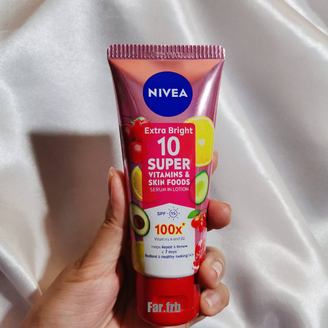 Nivea Extra Bright 10 Super Vitamins Serum in Body Lotion Re